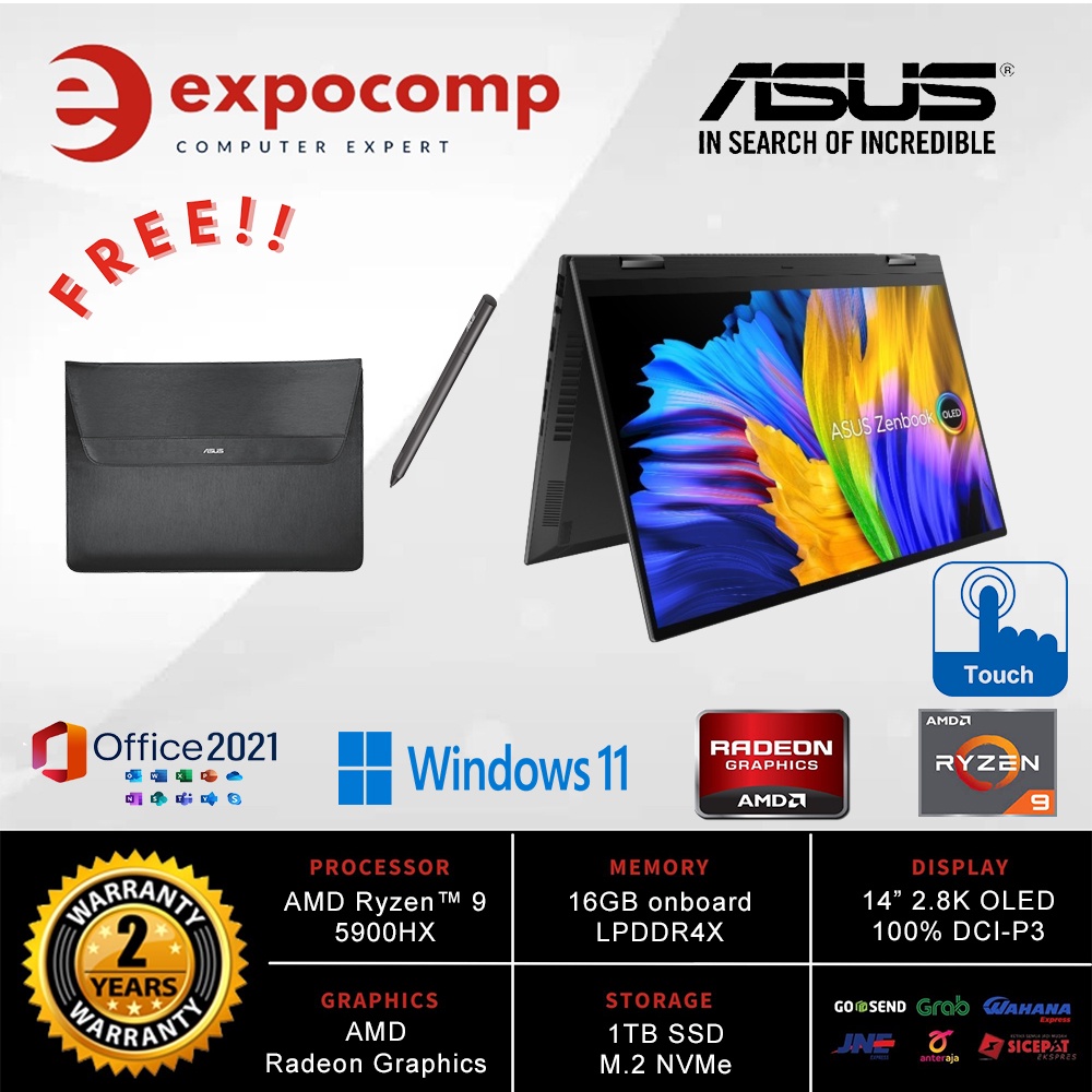 Jual ASUS Zenbook 14X OLED UN5401QA-OLED912 BLACK AMD R9-5900 | Shopee ...