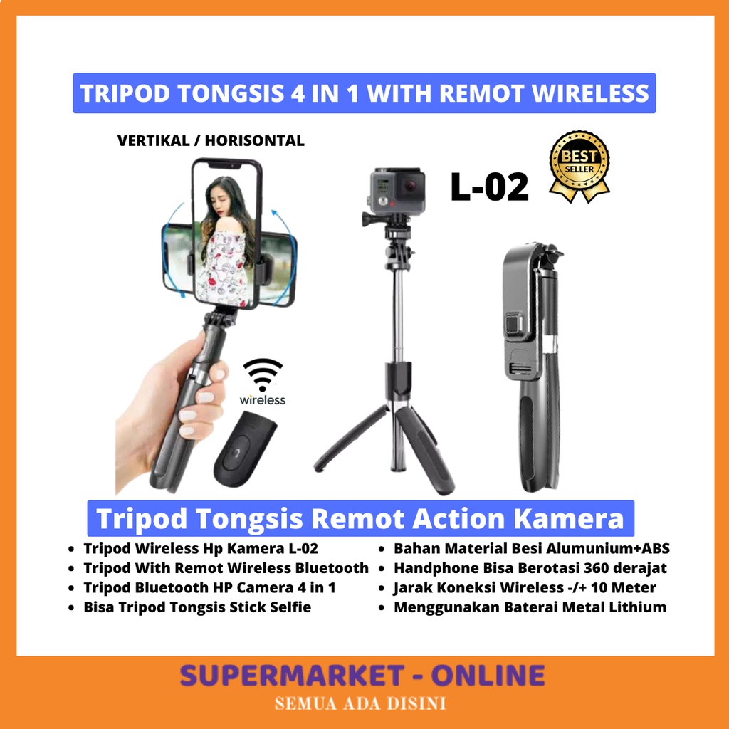 Jual TERLARIS Tripod Tongsis Mini HP Handphone Kamera Stick Selfie ...