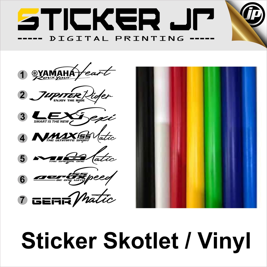 Jual Sticker Cutting tulisan YAMAHA, AEROX, JUPITER - Stiker Lis ...