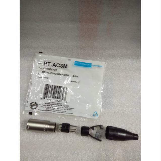 Jual JACK CANON 3PIN XLR MALE AMPHENOL AC3M ORIGINAL | Shopee Indonesia