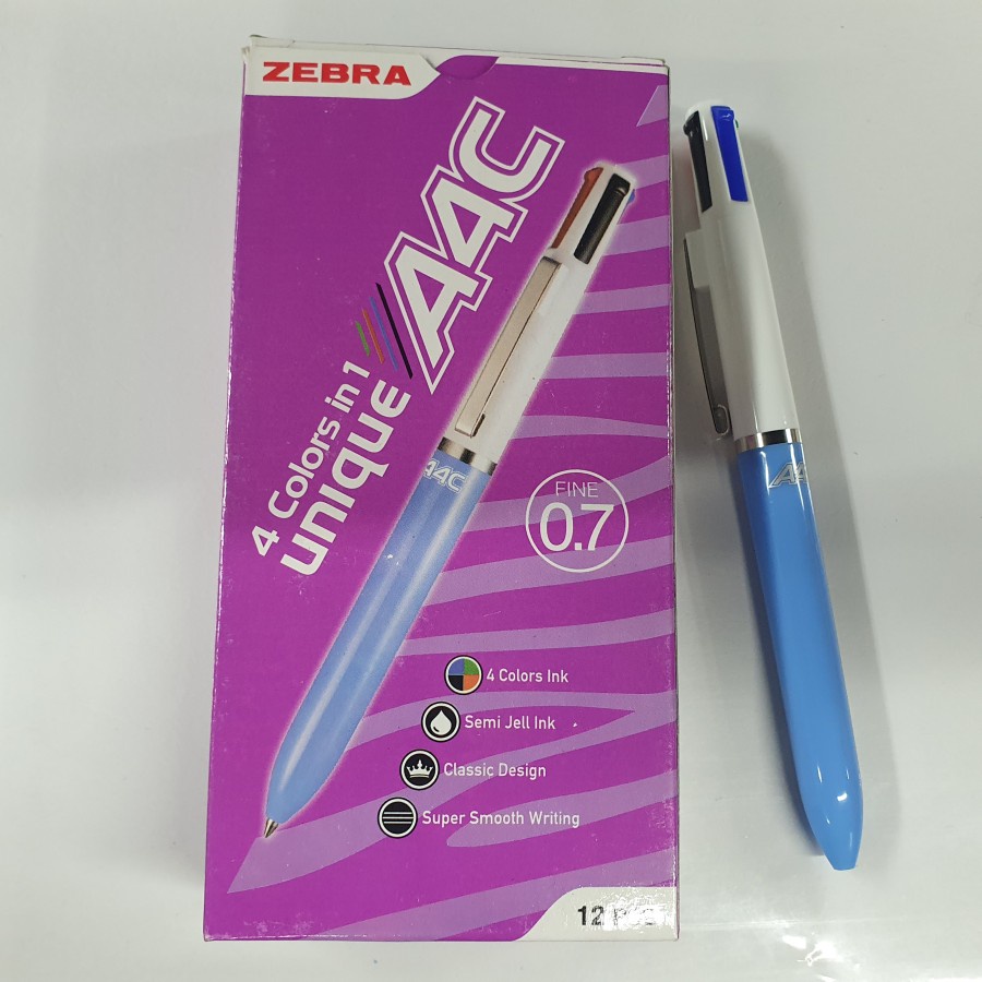 Jual Pulpen 4 Warna Zebra A4C 1 Lsn (12 Pcs) | Shopee Indonesia