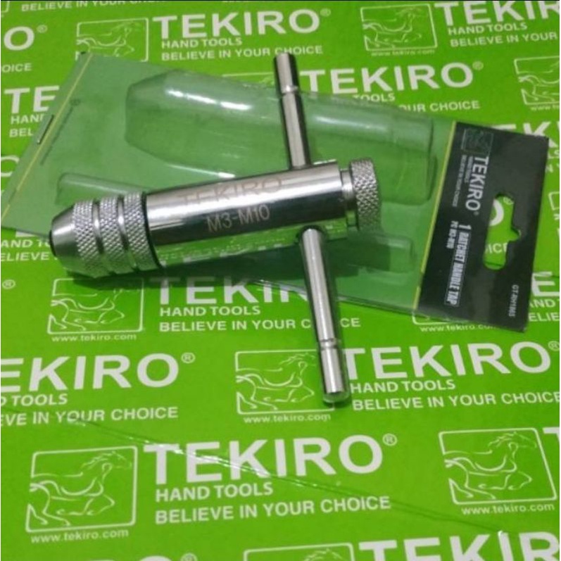 Jual TEKIRO GT-RH1865 handle tap rachet M3 - M10 gagang tap ulir drat ...
