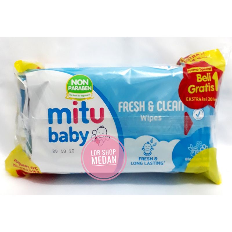 Jual MITU Baby Wipes Tisu Tissue Basah isi 50's Buy 1 Get 1 | Shopee ...