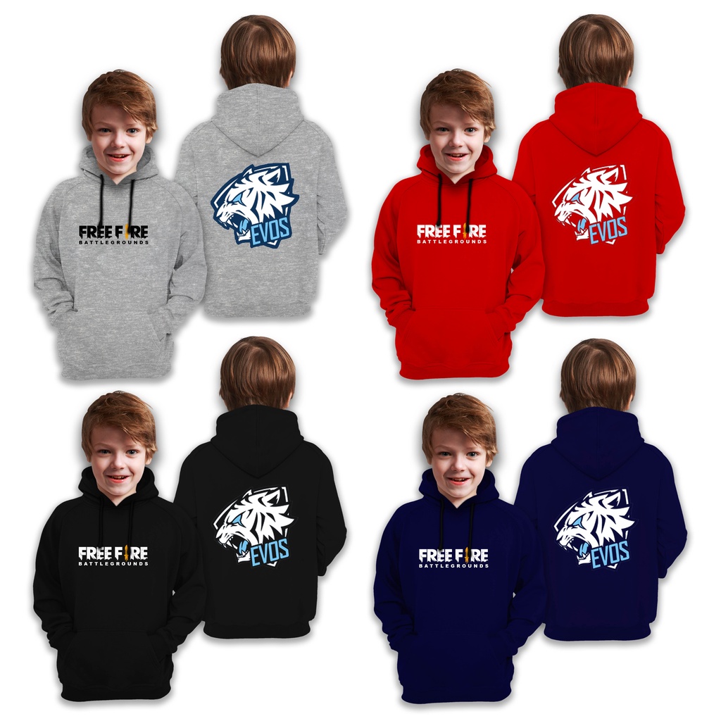 Jual SWEATER JAKET HOODIE ANAK FREE FIRE EVOS FF GAME SQUAD ANAK ...