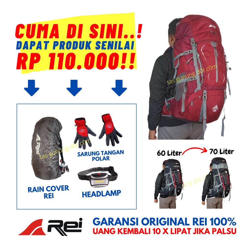 Jual Tas Carrier Rei 60 Liter Original Lorentz | Tas Gunung Arei ...