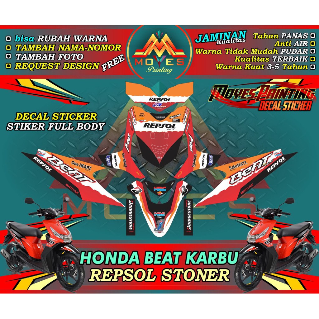 Jual Stiker Decal Beat Karbu Decal sticker Beat Karbu Stiker Fullbody ...