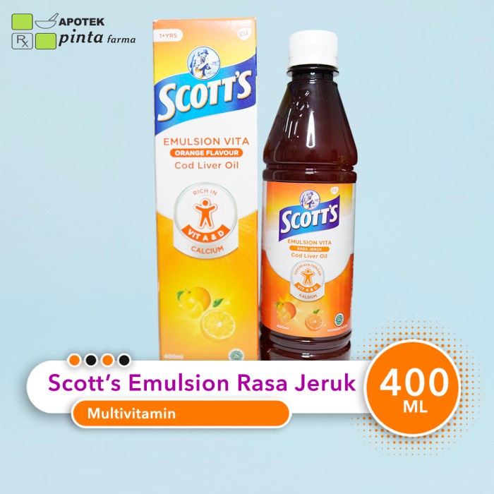 Jual Scott's Emulsion minyak ikan cod asam lemak omega 3 (DHA+EPA ...