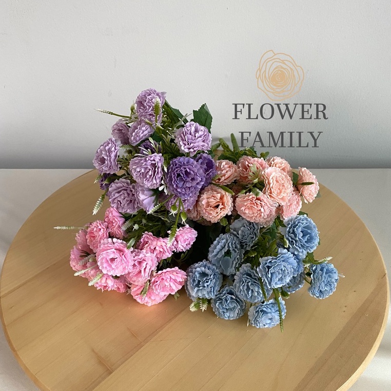 Jual Flower Family - [5 Cabang] Bunga Artificial Carnation / Bunga ...