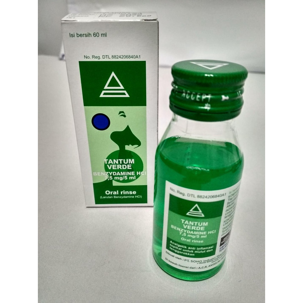 Jual TANTUM VERDE BENZYDAMINE HCI 7.5mg/5ml OBAT KUMUR ISI 60 ML ...