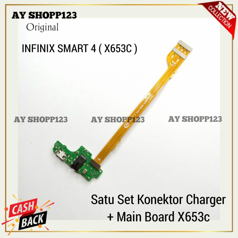 Jual Satu Paket Konektor Charger Plus Mainboard Infinix Smart 4 X653 ...
