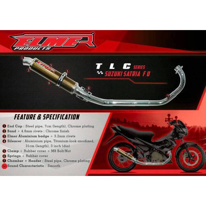 Jual knalpot ELMER TLC dan Black fosfor satria FU, new MX, blade ...