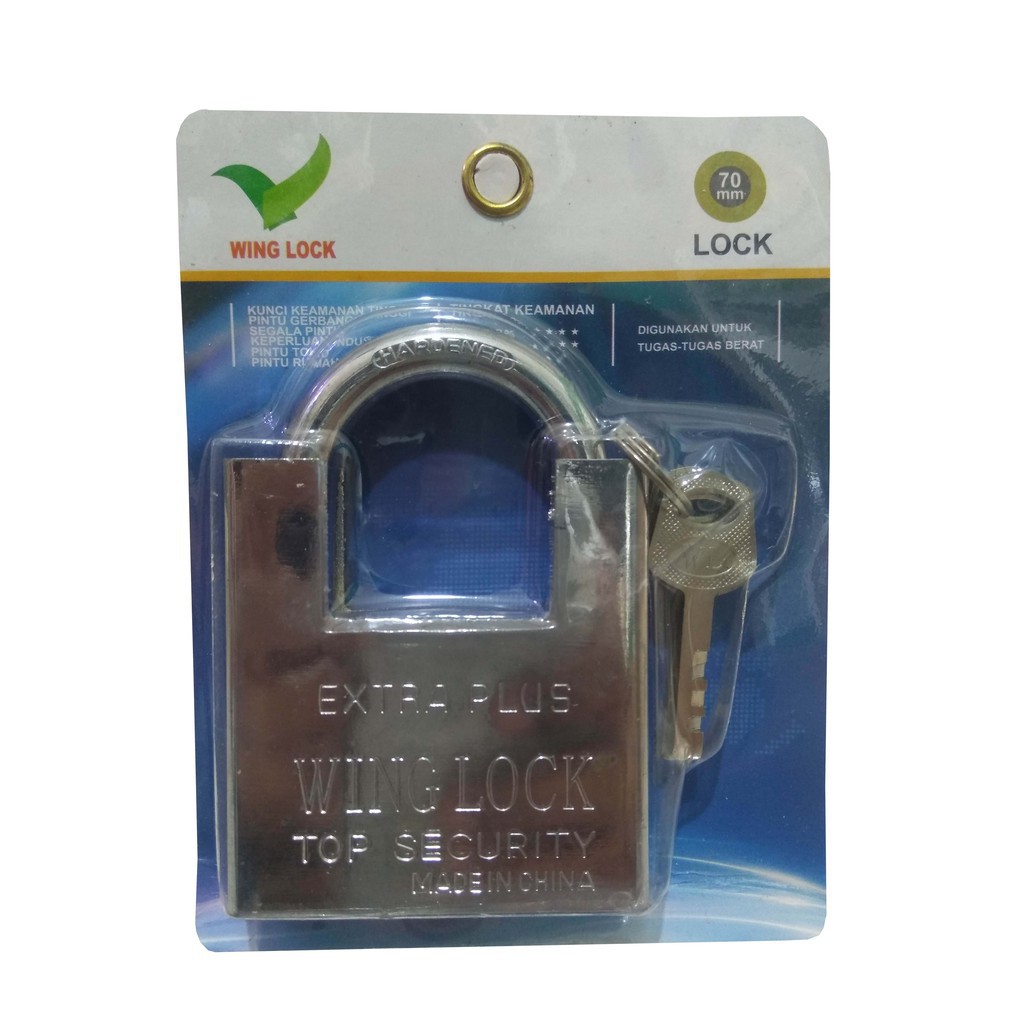 Jual GEMBONG WING LOCK 70MM GEMBOK ANTI POTONG ANTI MALING NO ALARM ...