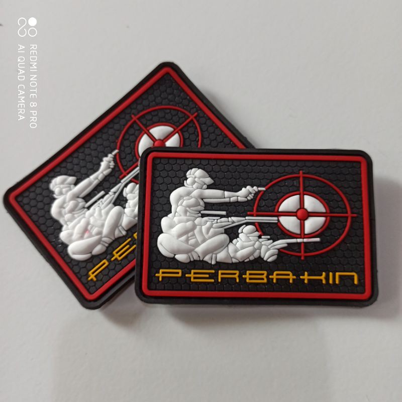 Jual PATCH RUBBER LOGO PERBAKIN SNIPER 3D/TEMPELAN KARET EMBLEM TIMBUL ...