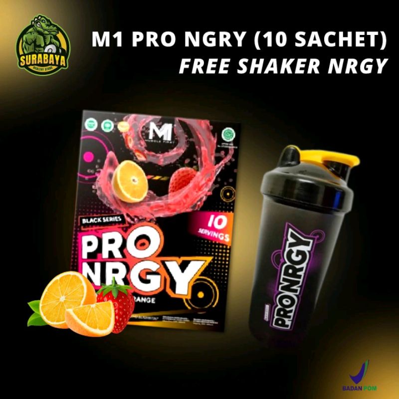 Jual M1 Muscle First Pro NRGY Energy 10 Sachet Pre Workout PreWorkout ...