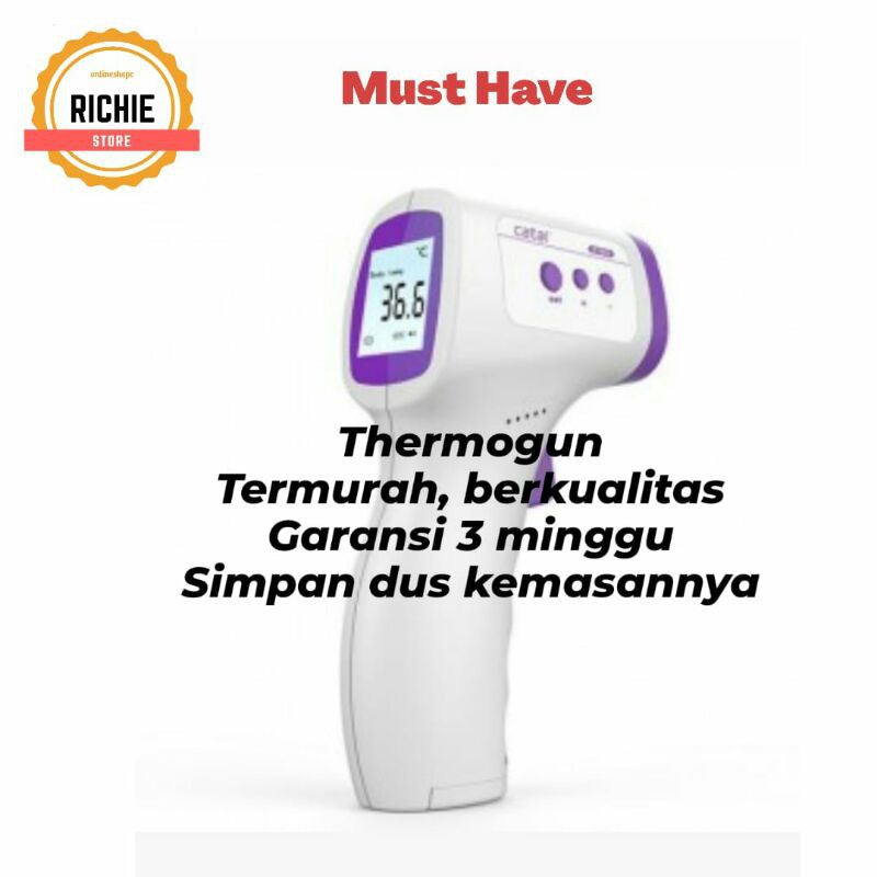 Jual Termometer Pengukur Suhu Badan Panas Thermogun Thermometer Tembak ...
