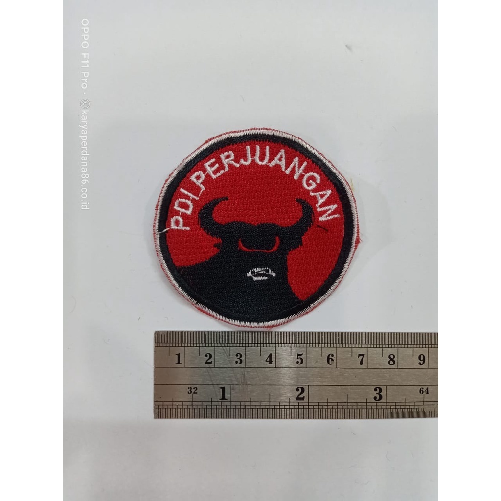 Jual logo bordir partai PDI / batch logo partai PDIP | Shopee Indonesia