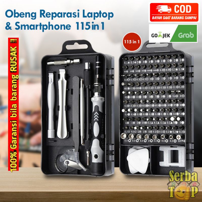 Jual Obeng set 115 in 1 obeng set hp lengkap obeng set service handphone laptop hp elektronik ...