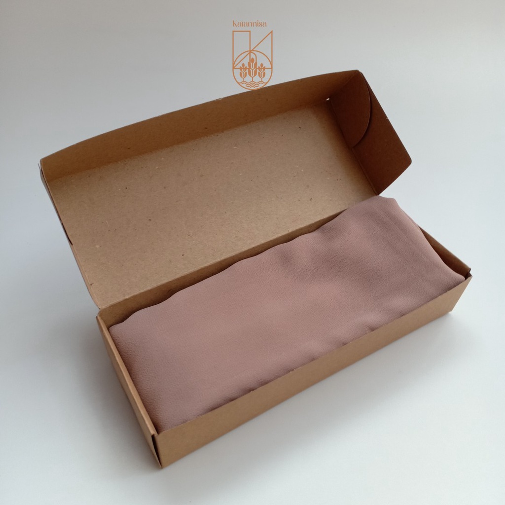 Jual BOX HIJAB LONG PAPERBOX BOX PERSEGI PANJANG BROWN CRAFT PAPER BOX | Shopee Indonesia