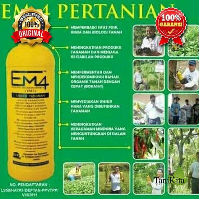 Jual [ORIGINAL] EM4 TANAMAN Pertanian menyuburkan tanah 1 LITER ...