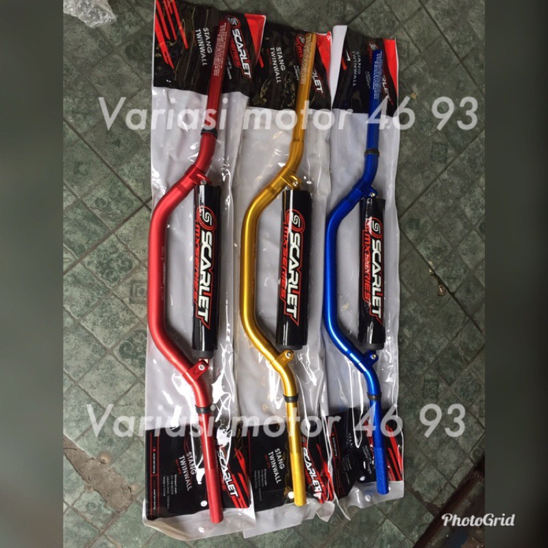 Jual Stang twinwall scarlet original handlebar stang twin wall tebal ...
