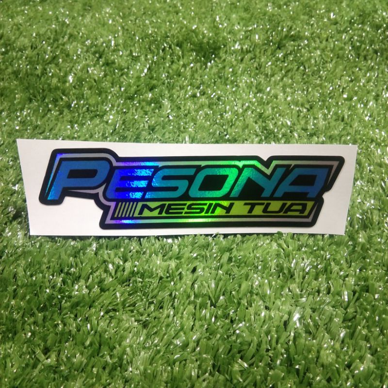 Jual stiker premium hologram # sticker kata2 # Pesona mesin tua ...