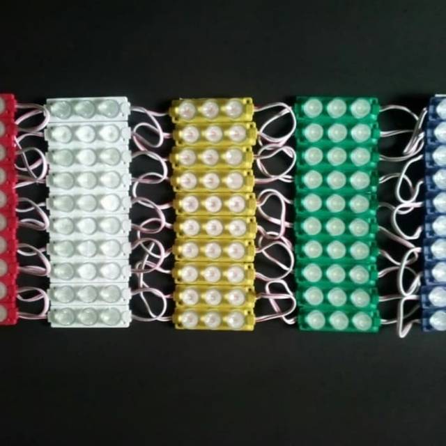 Jual Lampu LED Modul Strip 3 Mata Besar 3W 12V TERBAIK | Shopee Indonesia