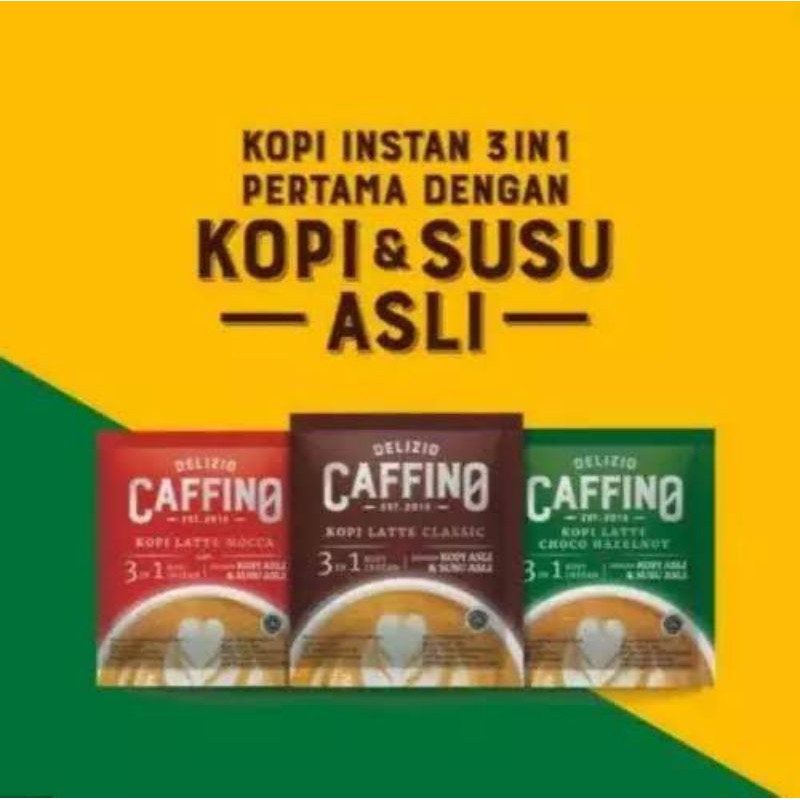 Jual caffino kopi latte classic mocca bold 1 renteng isi 10 sachet ...
