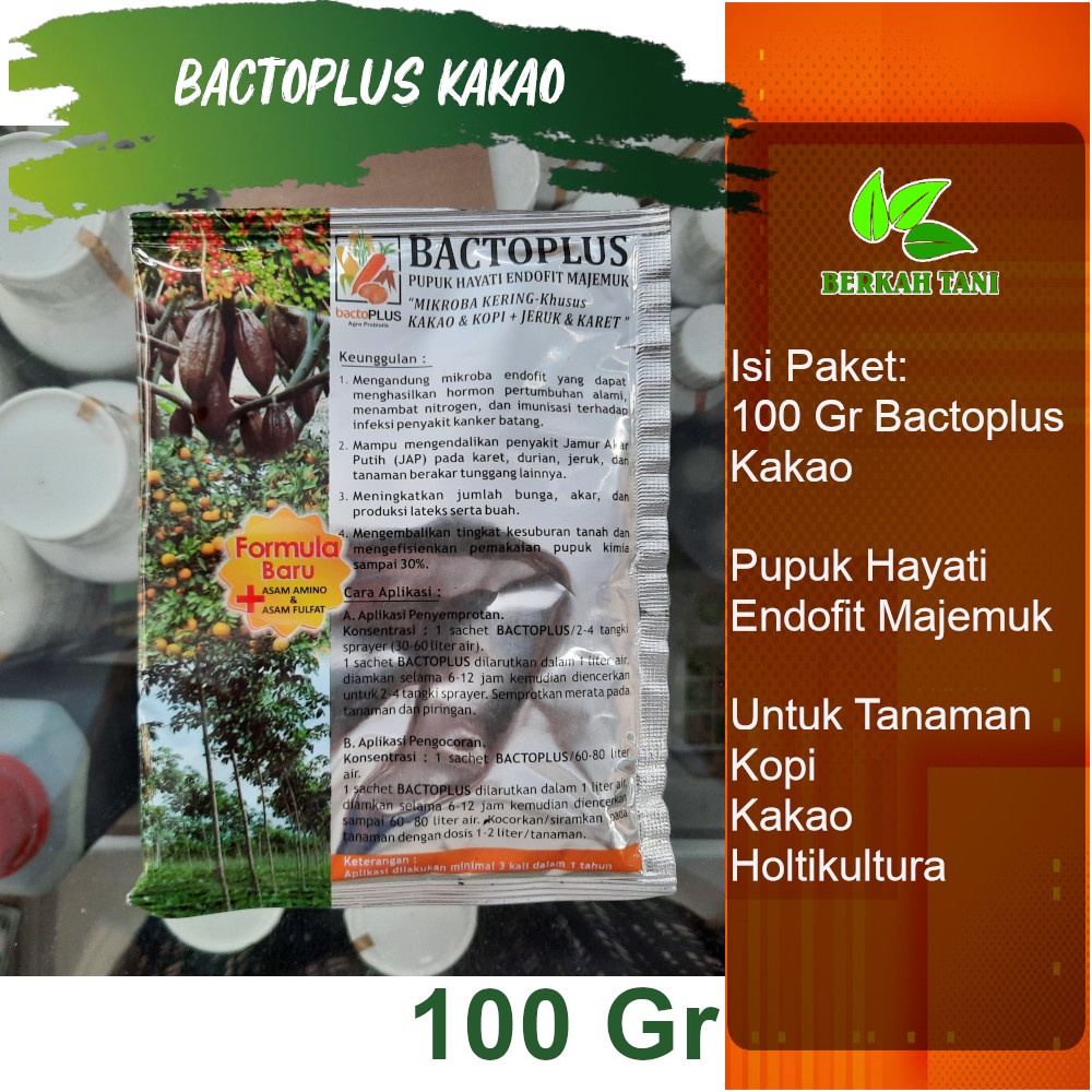Jual Bactoplus Kakao 100 Gram Pupuk Mikoriza Kopi dan Kakao | Shopee ...