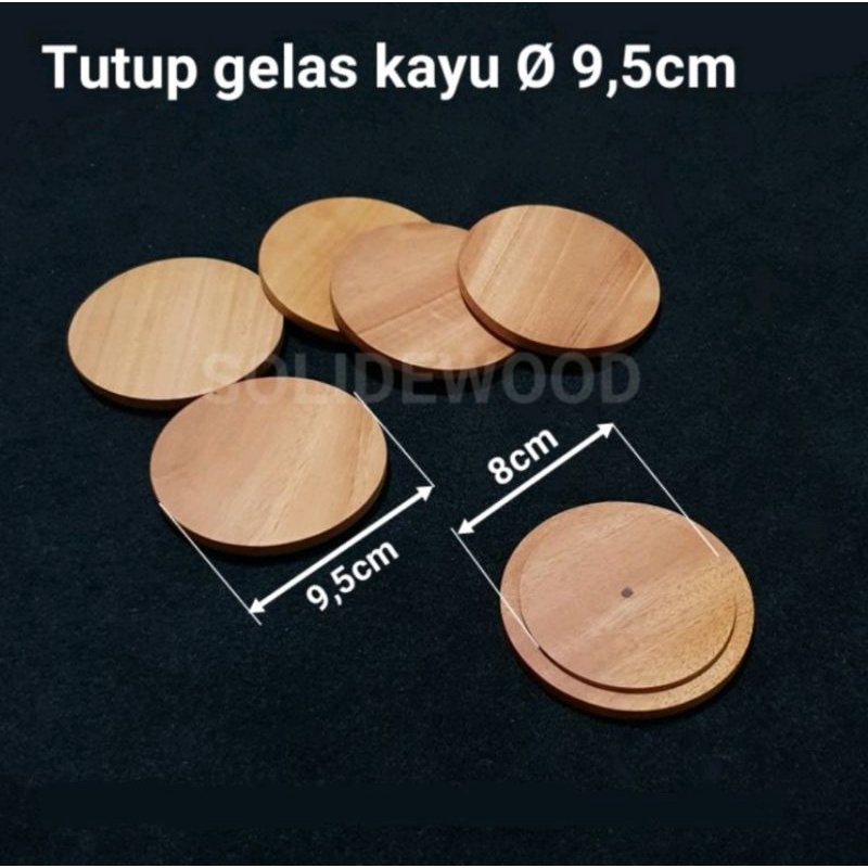 Jual Tutup gelas kayu diameter 9,5cm wooden lid coaster 9,5 cm | Shopee ...