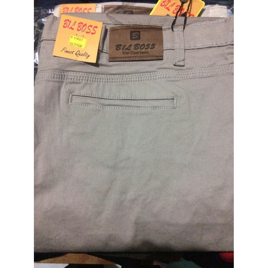 Jual Celana Panjang Chino Sampai Size 45-50 - Kream | Shopee Indonesia