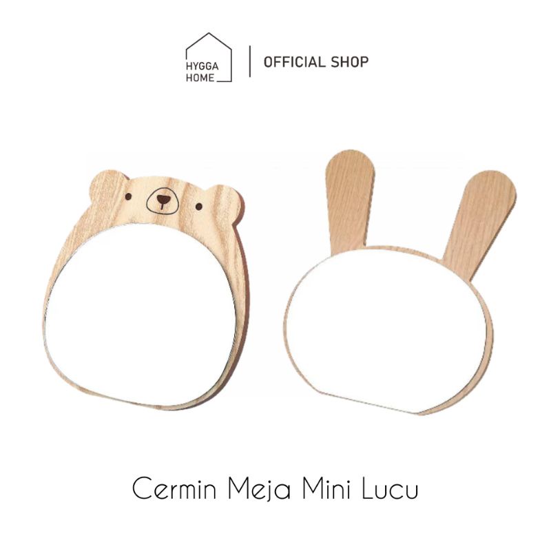 Jual Hygga Home Cermin Meja Mini LUCU/ Cermin Rias Kayu/Cute Make up ...