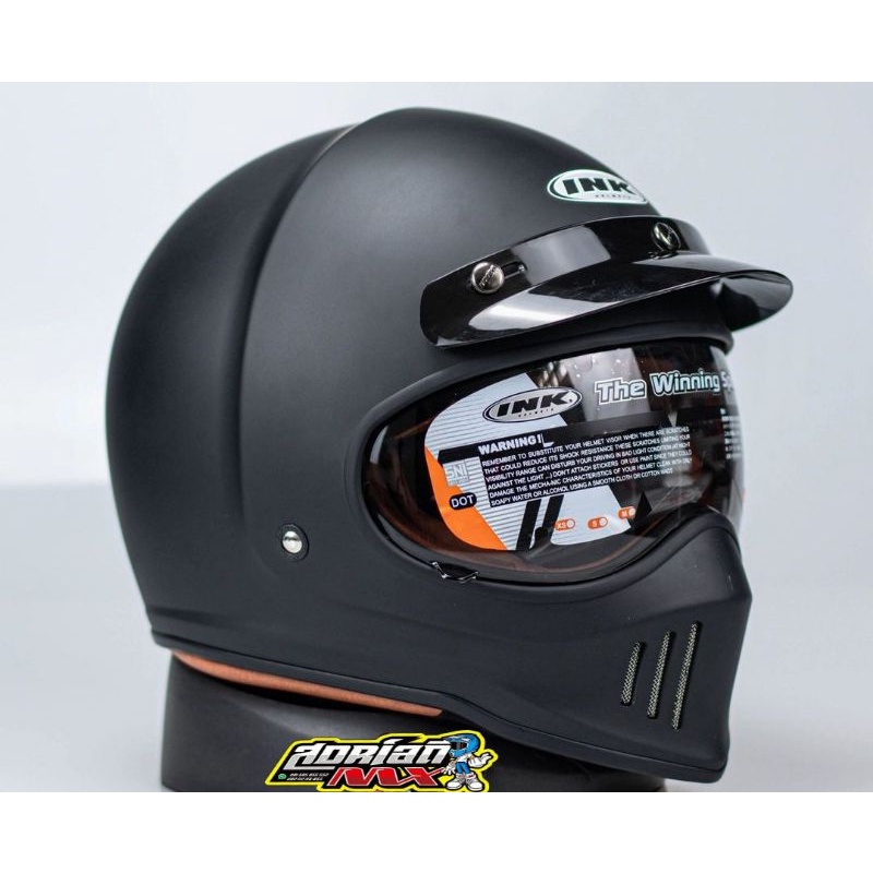 Jual HELM INK TROOPER BLACK DOFF ORIGINAL HELM CAKIL INK HELM FULL FACE ...