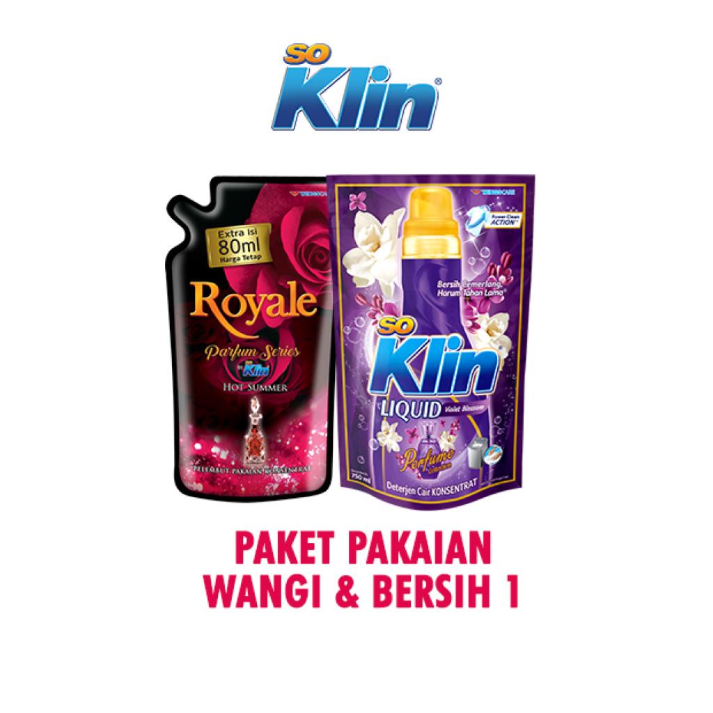 Jual Royale Soft RedHot Summer Pouch 700ml + Liquid Detergent Soklin ...