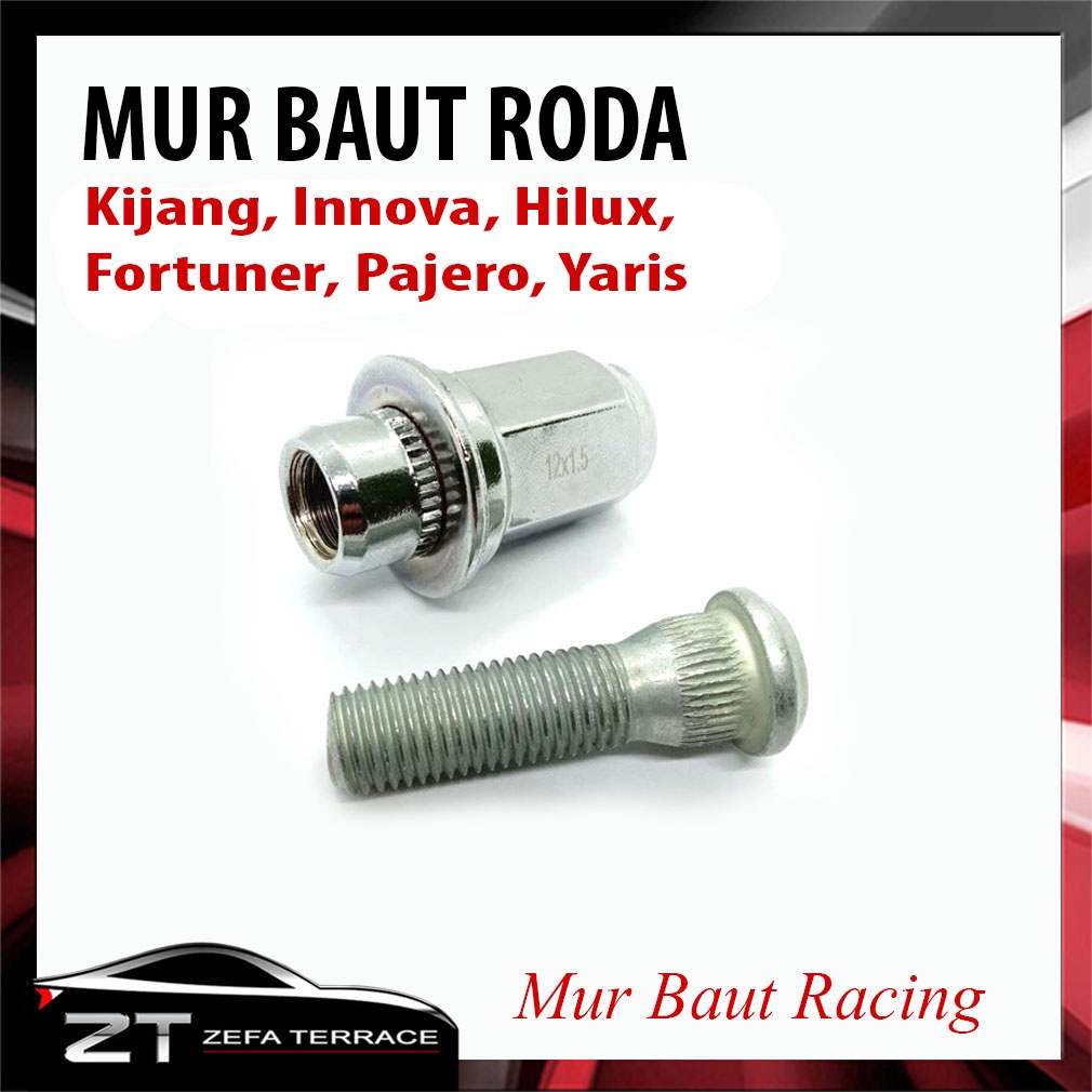 Jual Baut Mur Roda Innova Mur Baut Racing Mur Baut Velg Innova Fortuner Hilux Yaris Pajero sport ...