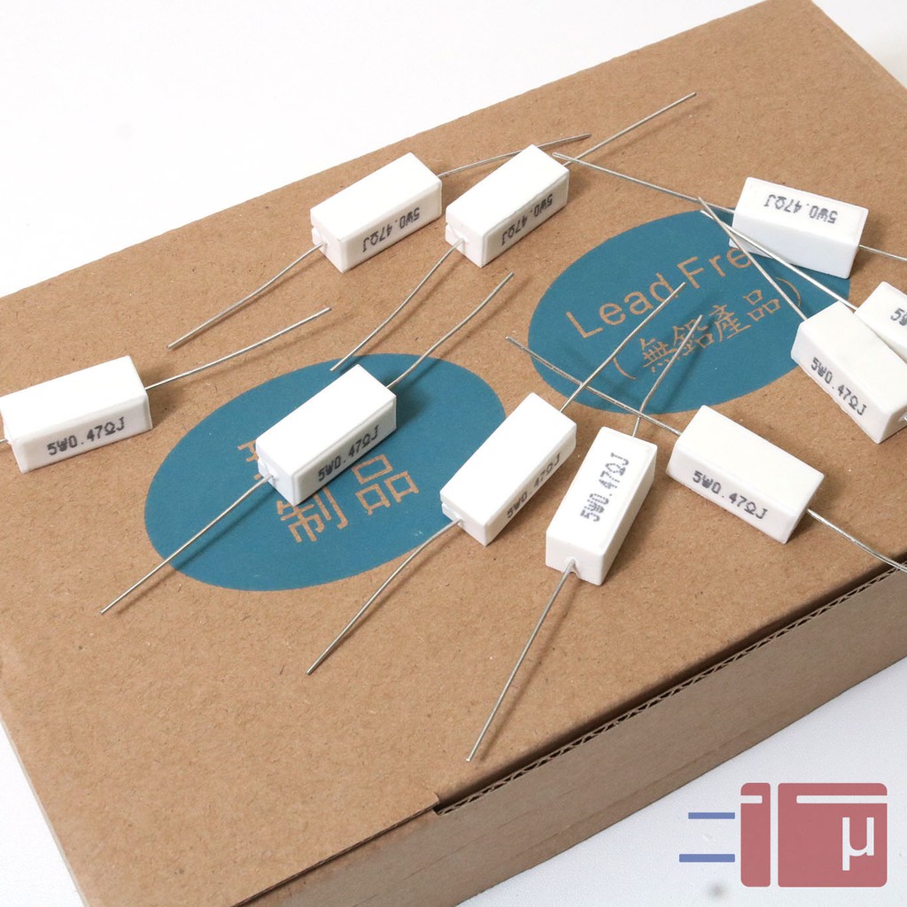 Jual Resistor Kapur 0.47R 0.47 Ohm 5W Taiwan Kaki Tembaga | Shopee Indonesia