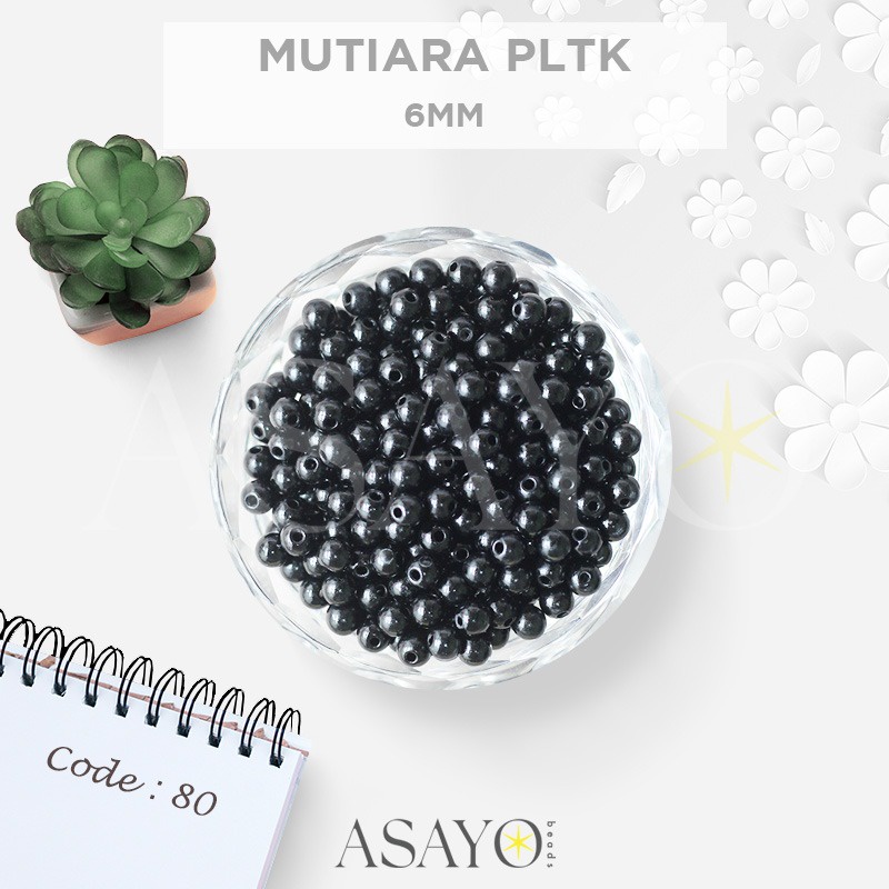 Jual (50gram) Mutiara Plastik Ringan 3mm 4mm 5mm 6mm Mutiara Jahit ...