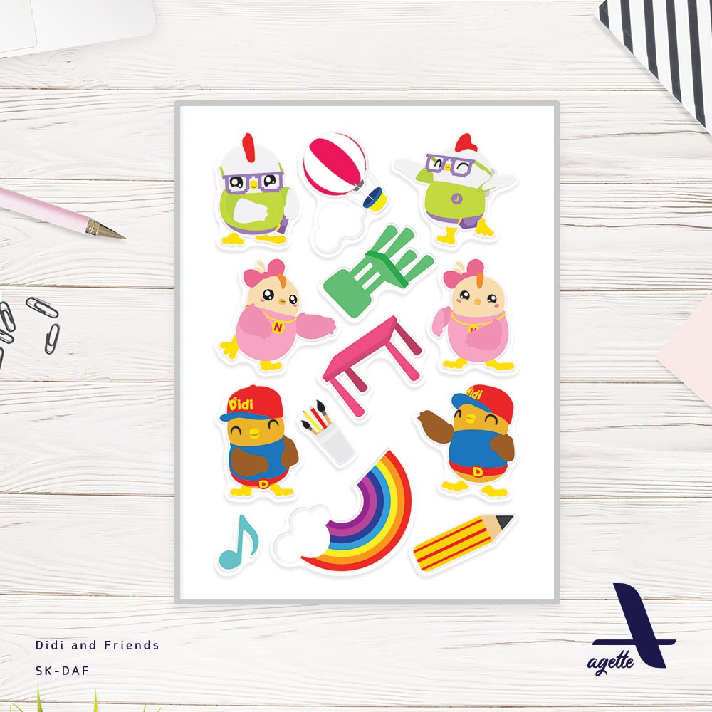 Jual 13 PCS - Stiker Didi and Friends - Laminasi - Waterproof Sticker ...