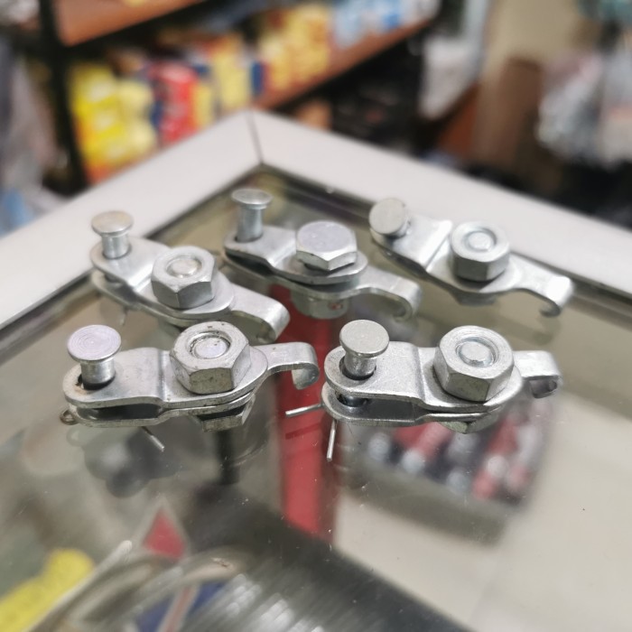 Jual Klem penjepit kawat kabel rem depan all Vespa Classic set mur baut ...