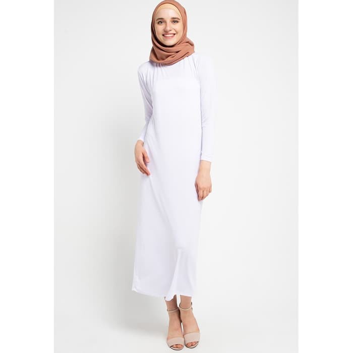 Jual ORIGINAL LN PUTIH Dalaman Inner Gamis Muslim Kaftan Manset Panjang ...