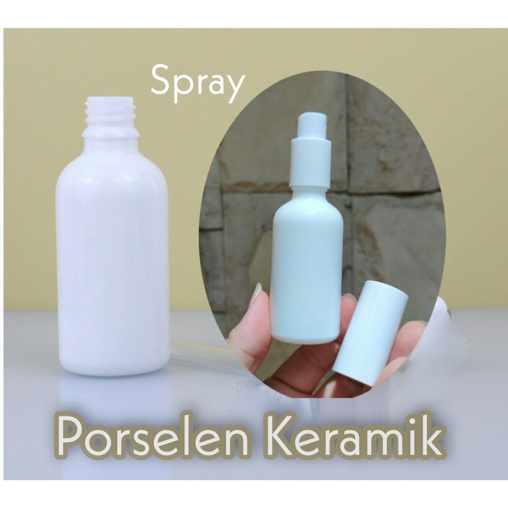 Jual Botol Porselen Botol keramik Spray Mist face Treatment Obat ...