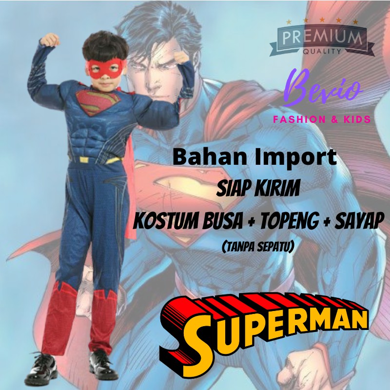 Jual Kostum Anak Busa Otot Superman Cosplay Ultah Karakter Jumpsuit ...