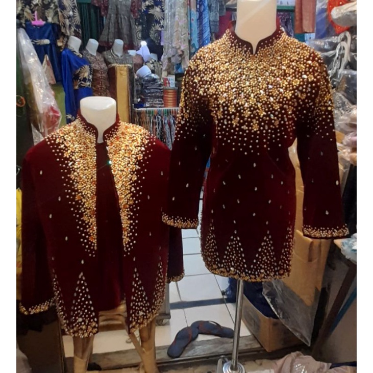 Jual Baju pengantin Palembang BELUDRU PREMIUM full Payet | Shopee Indonesia