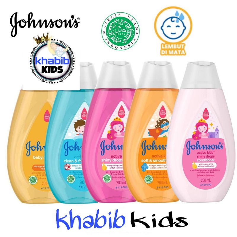 Jual johonsons baby shampoo gold/active/shiny drops/soft & smooth ...