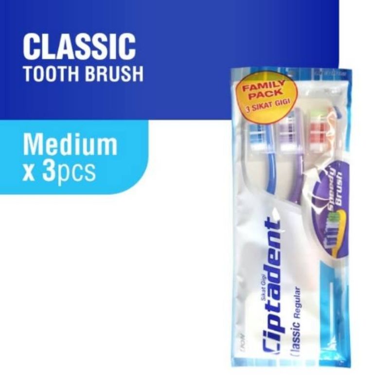 Jual Ciptadent sikat gigi family pack isi 3 pcs/ ciptadent crystal ...