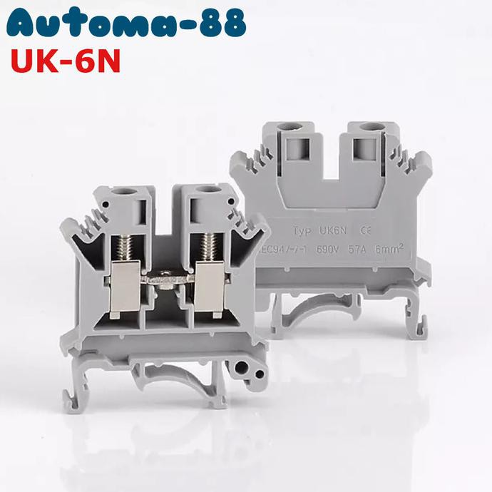 Jual Uk-6N Universal Terminal Block Din Rail (0.2-6Mm) 690V/57A Uk6N ...