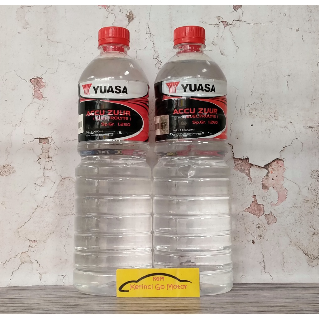 Jual YUASA AIR AKI ZUUR 1L AIR ACCU ZUUR ELECTROLYTE 1L BATTERY WATER | Shopee Indonesia
