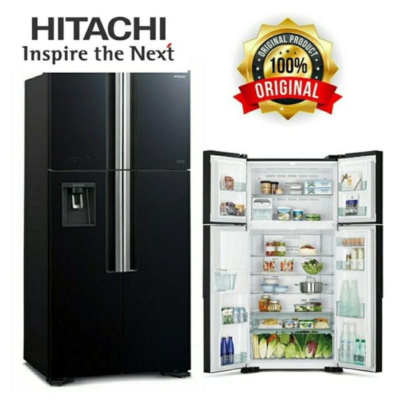 Jual KULKAS HITACHI R-W70PGD7 GBK 4 PINTU SIDE BY SIDE INVERTER KAPASITAS 540 LITER with Water ...