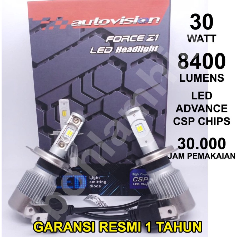 Jual Lampu Mobil LED H4 Autovision Force Z1 Hi/Lo Putih 6000K 30W 8400Lumen | Shopee Indonesia