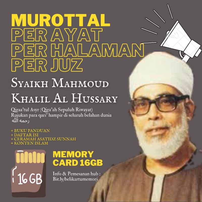 Jual MEMORI SPEAKER QURAN SUNNAH MANHAJ SALAF HIJRAH SYAIKH HUSSARY ...