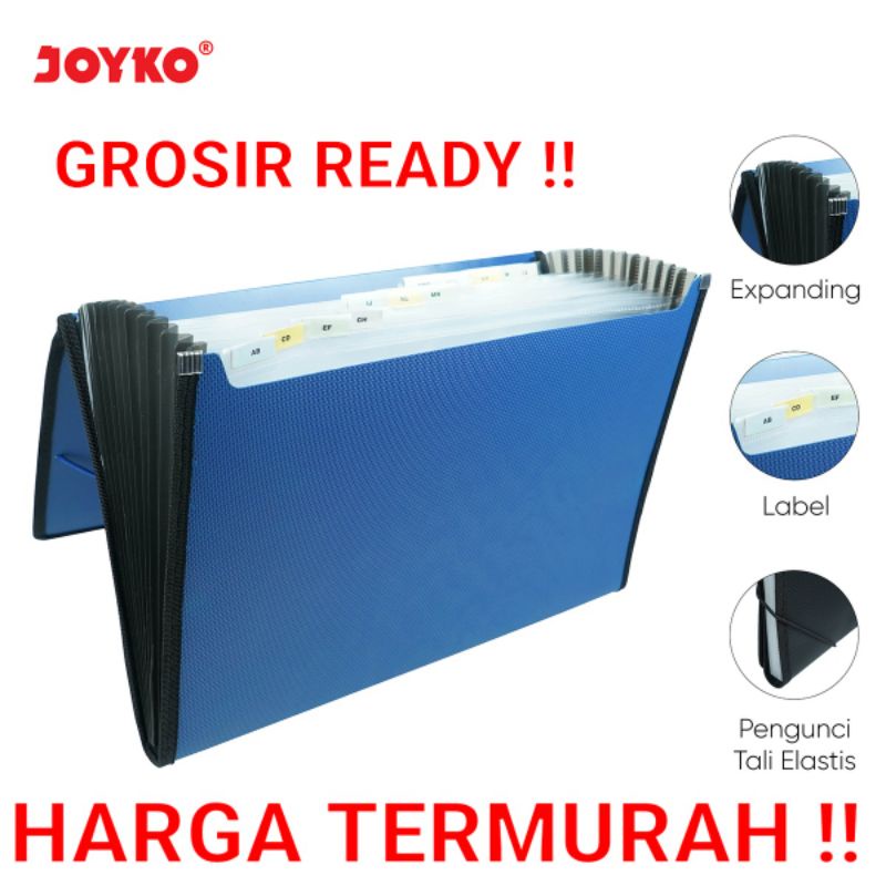 Jual JOYKO EXPANDING FILE FOLIO F4 13 POCKETS / MAP HARMONIKA SERBAGUNA ...